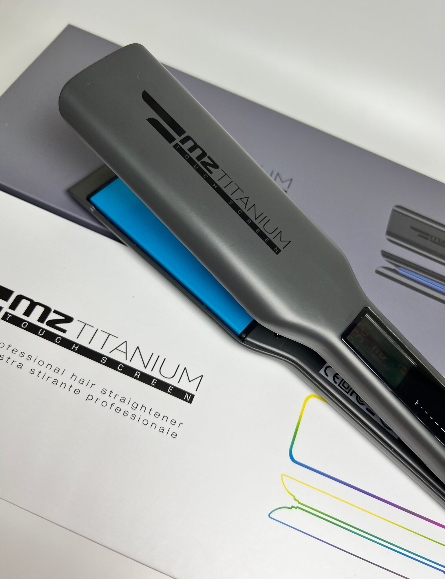 Утюжок MZ Titanium титановые плавающие пластины космос матовый