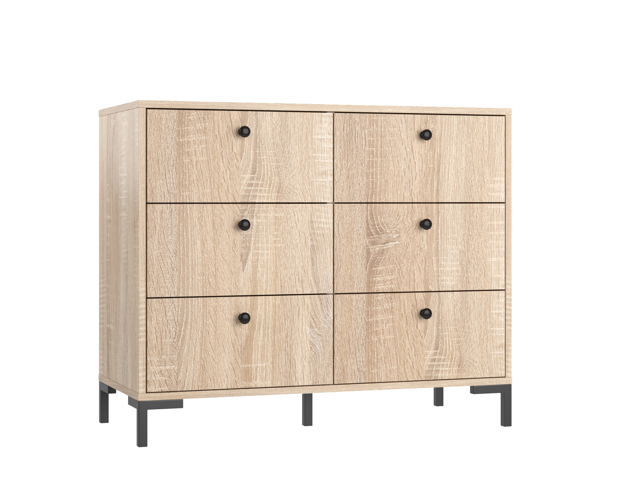 Комод с выдвижными ящиками Мебель на Руси "Пронто" 90х75х40 Дуб сонома