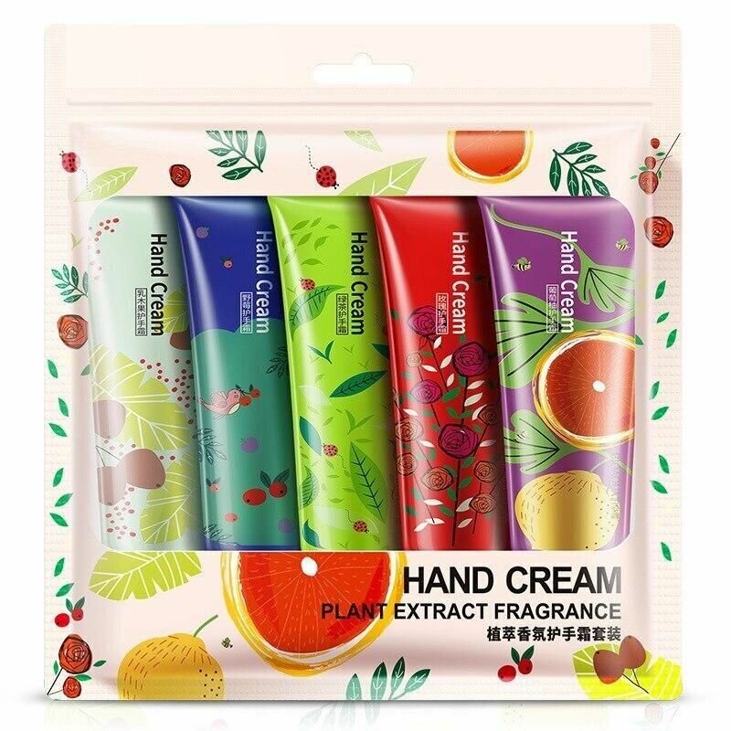 Крем для рук набор / Уходовая косметика для тела увлажняющий, ночной уход за руками, за кожей, для лица / Натуральный набор кремов антивозрастной в мини упаковке, подарочный