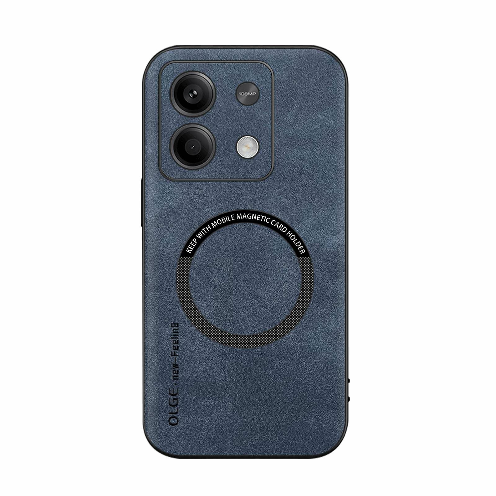 OLGE Для Redmi Note 13 5G/Редми Нот 13 5G кожаный чехол для телефона из овечьей кожи с магнитной крышкой Magsafe