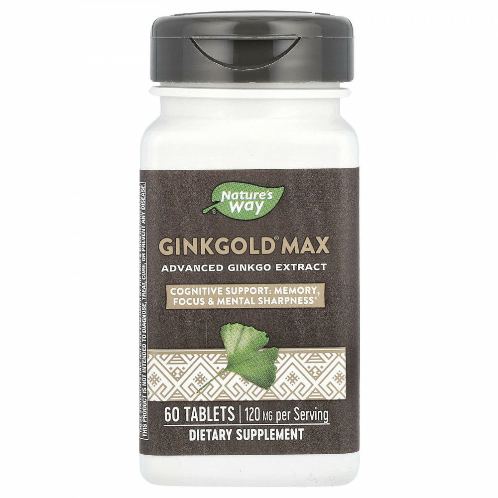 Nature's Way, Ginkgold® Max, 120 мг, 60 таблеток