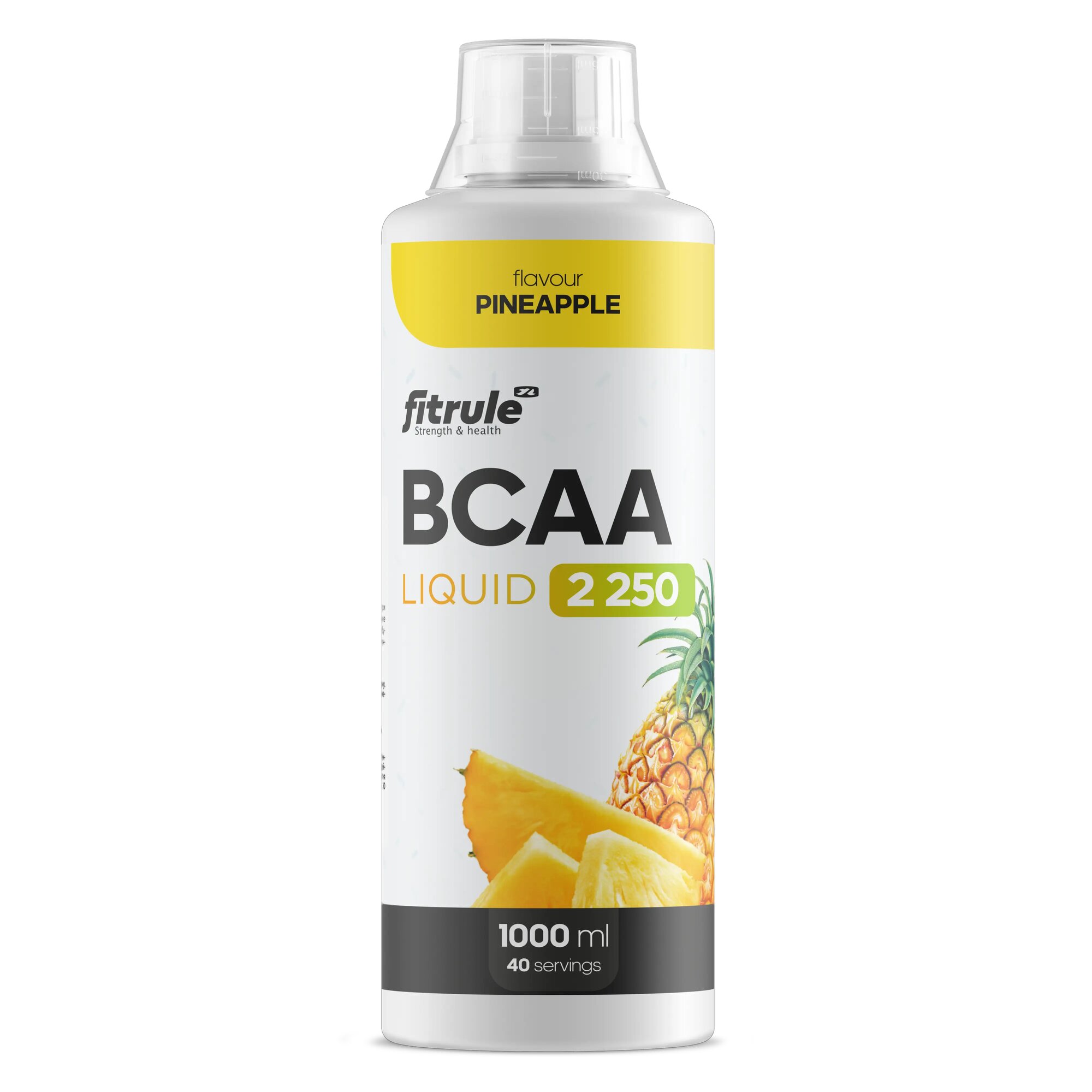 Fitrule BCAA Concentrate 1000 мл (Ананас), жидкие BCAA 2:1:1 для восстановления и роста мышц
