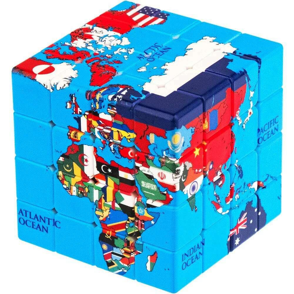 Кубик Рубика 4x4 Коллекционный World Map (Flag)