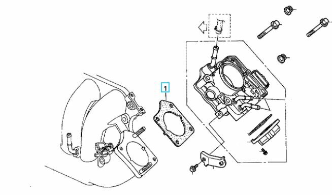 Прокладка корпуса дроссельной заслонки; Артикул Honda: 16176RTA004 (Оригинал)