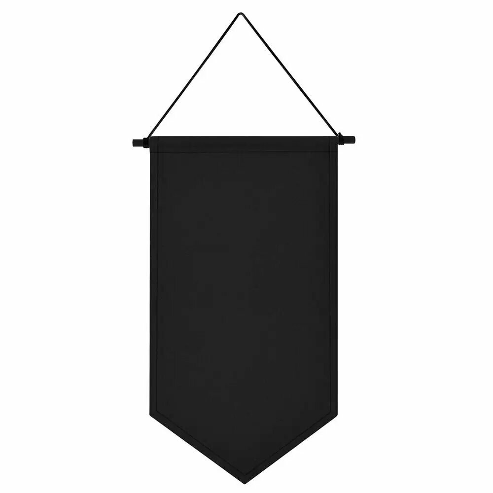 Треугольный флаг для значков из хлопка Черный, Black