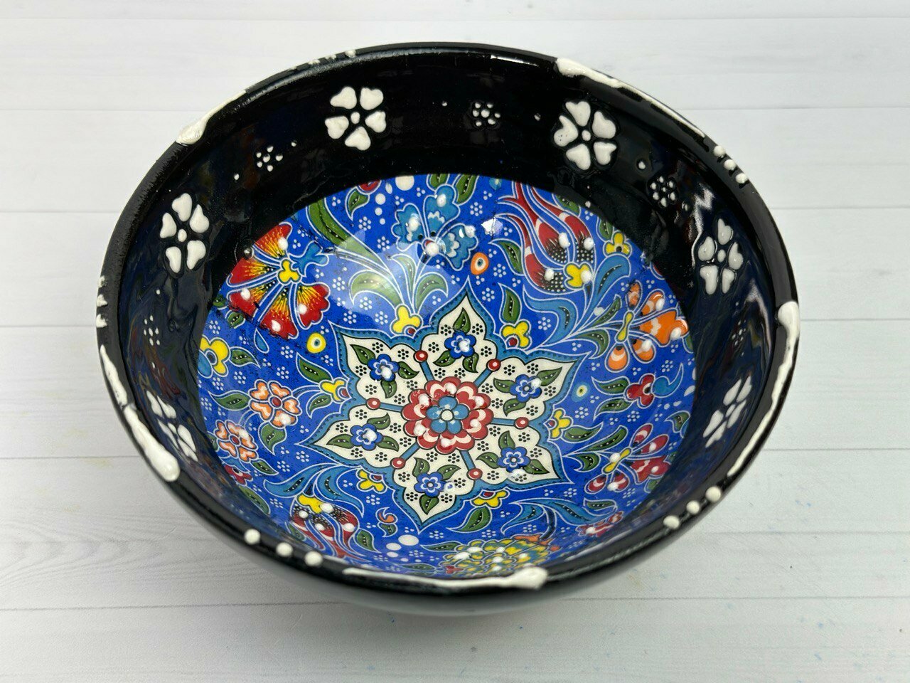 Пиала малая, ручной работы. Турция. Верхний диаметр12 см. Черная