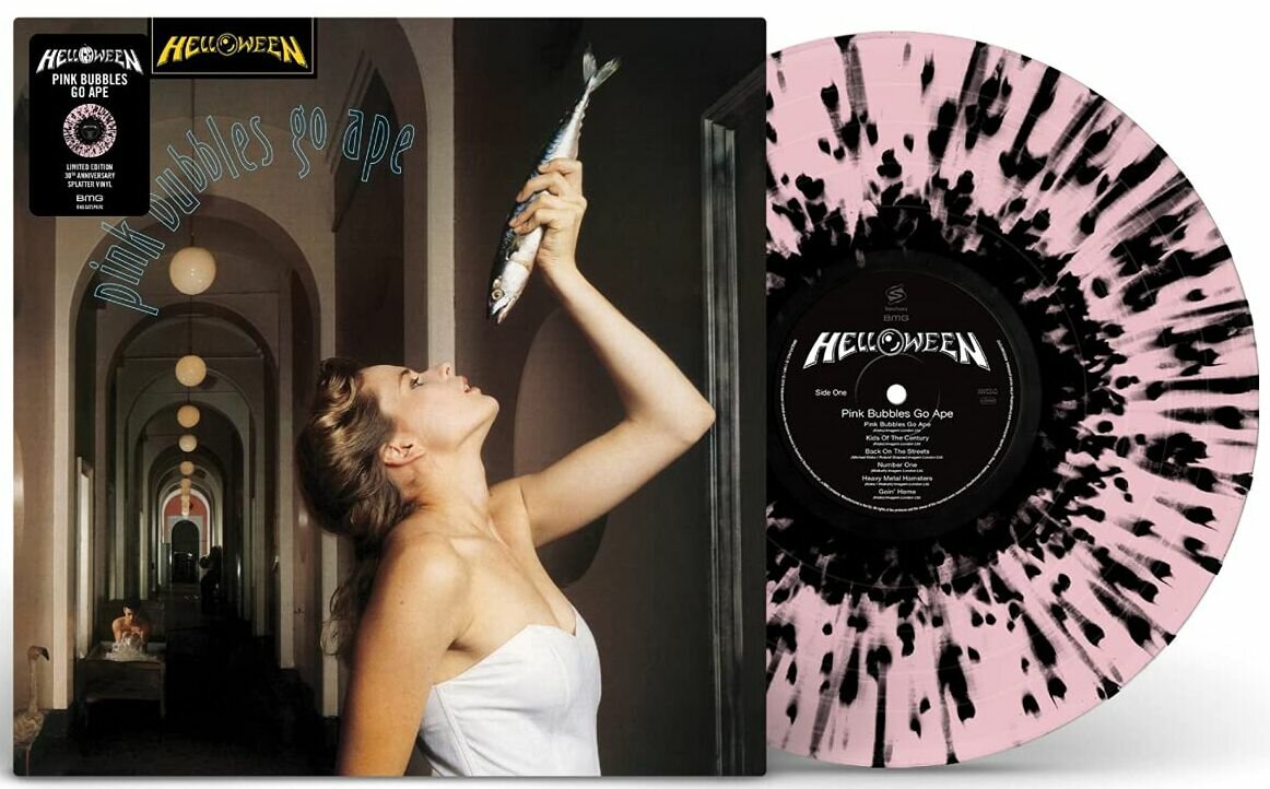 Виниловая пластинка Helloween – Pink Bubbles Go Ape ( Limited Edition Pink With Black Splatter) LP