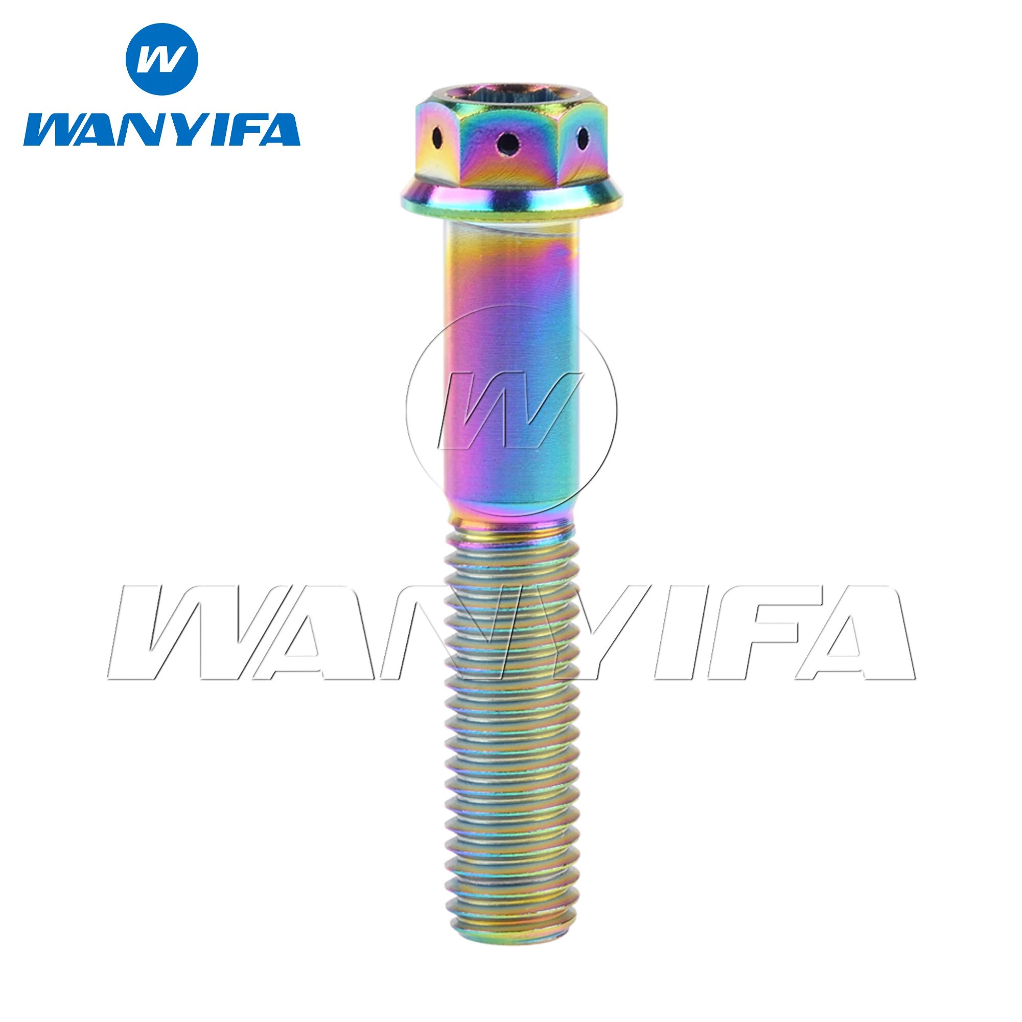 Wanyifa титановые болты M10x20 25 30 35 40 45 50 55 60 65 70 M10 Pitch 1.25mm, Мульти, Rainbow, 60mm