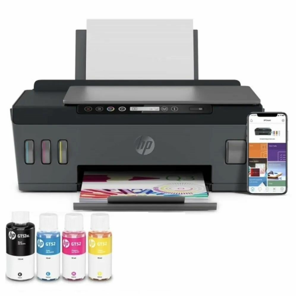 HP МФУ Струйное Smart Tank 518 + Wi-Fi + Набор чернил для СНПЧ