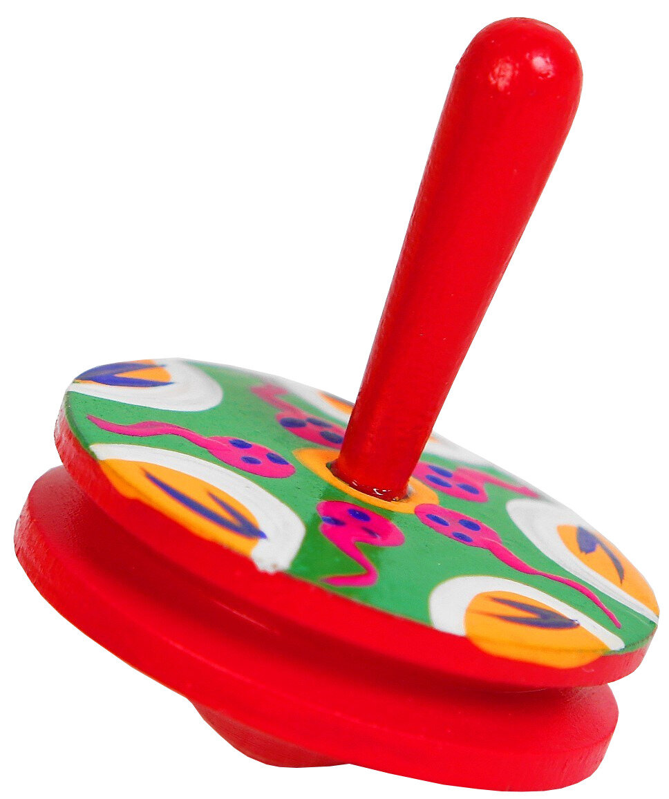 Детская игрушка Волчок двойной малый, деревянная юла для малышей