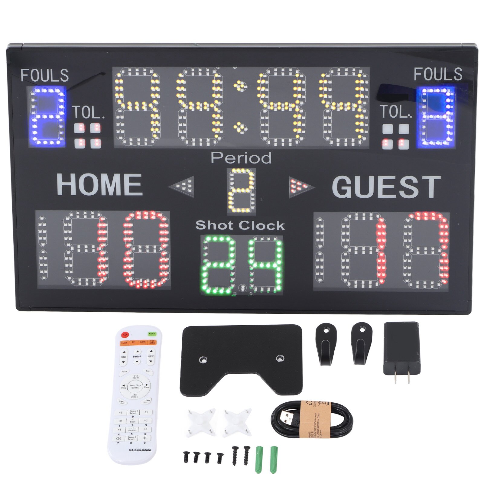 Электронное табло 15-разрядное настольное для баскетбола/волейбола 100-240V, вилка US