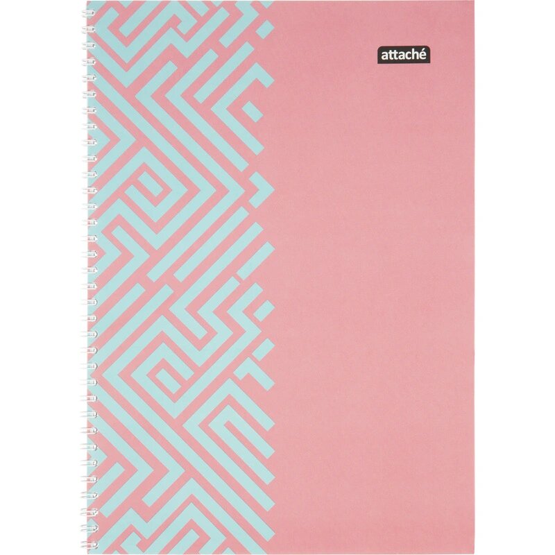 Бизнес-тетрадь А4 60л Attache Греция Голубой/Красныйклет, 65г, греб, ВД-лак