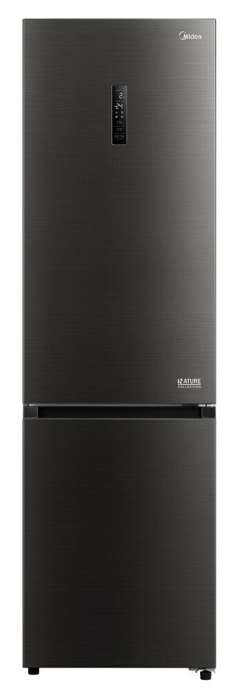 Двухкамерный холодильник отдельностоящий Midea MDRB524MGE28ODM, высота 201 см, 386 л, класс A++, черный, Китай
