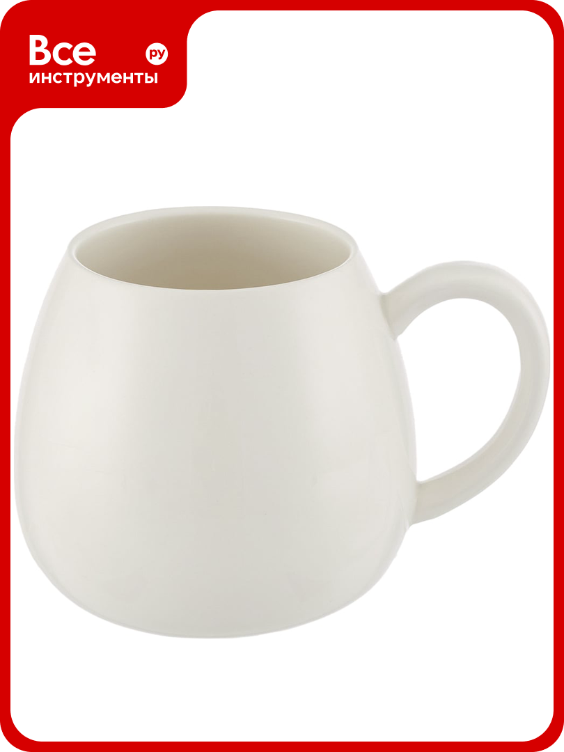 Кружка Gipfel Blanche белый фарфор с ручкой, подходит для микроволновой печи, однотонный дизайн, безопасна для здоровья