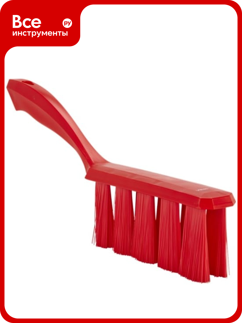 Ручная щетка Vikan UST, 330 мм, средний ворс, красный цвет 45854, красный