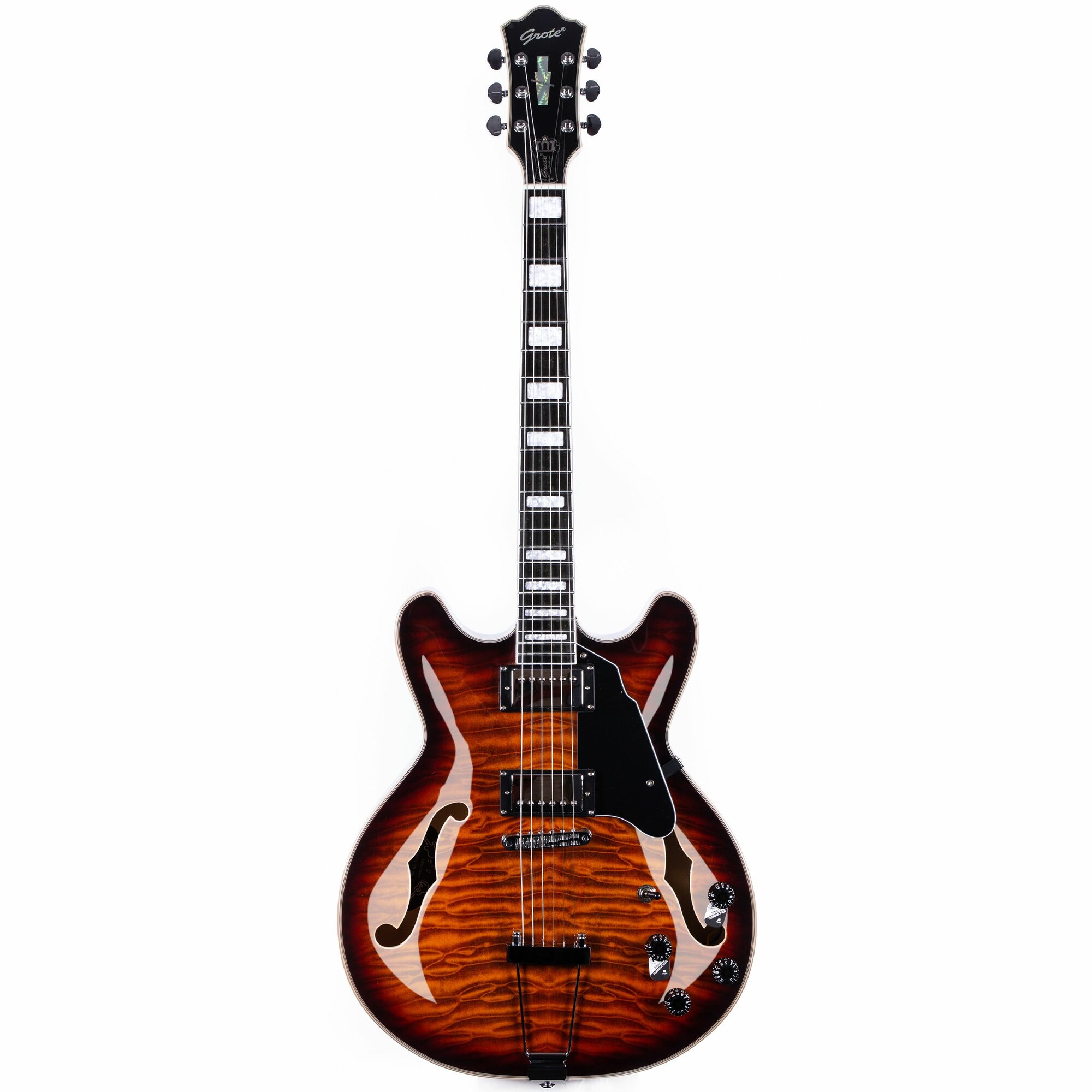 Grote 335 Джазовая Электрогитара С Кленовым Корпусом И 22 Ладами