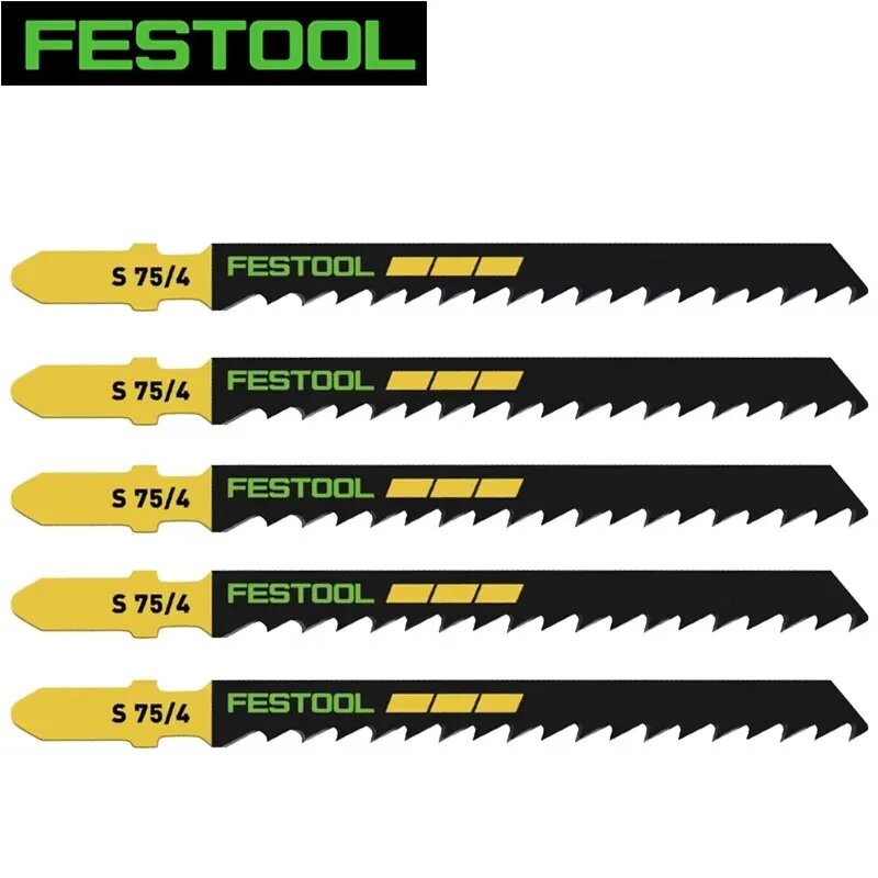 FESTOOL 204305 Полотно лобзика, 5X, основание по дереву, 75 мм, высокая твердость, столярные изделия, специальный режущий электроинструмент, аксессуары