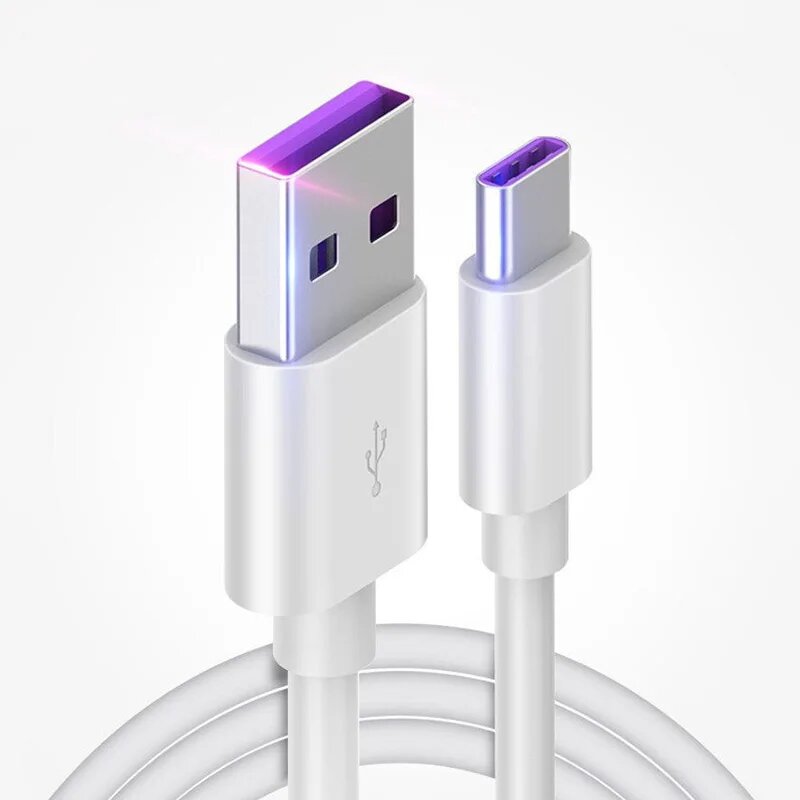 Оригинальный USB-кабель для Huawei 5A, Сверхбыстрая зарядка, кабель передачи данных типа C для 1 м
