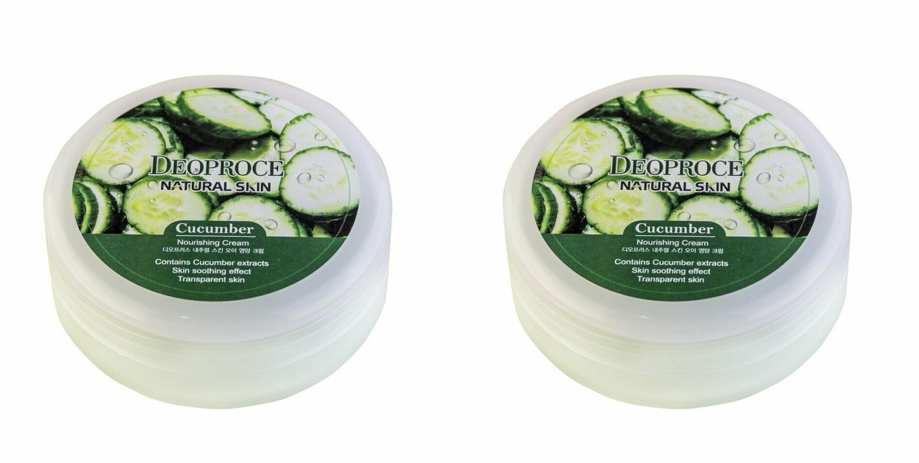 Deoproce Крем для лица и тела Natural Skin Cucumber Nourishing Cream, 100 г, 2 шт