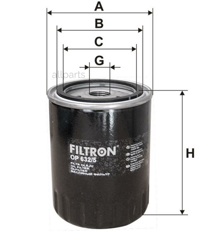 FILTRON OP6325 фильтр масляный OP632/5