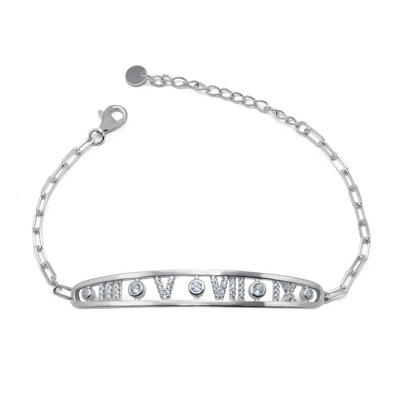 Браслет, серебро, 925 проба, фианит