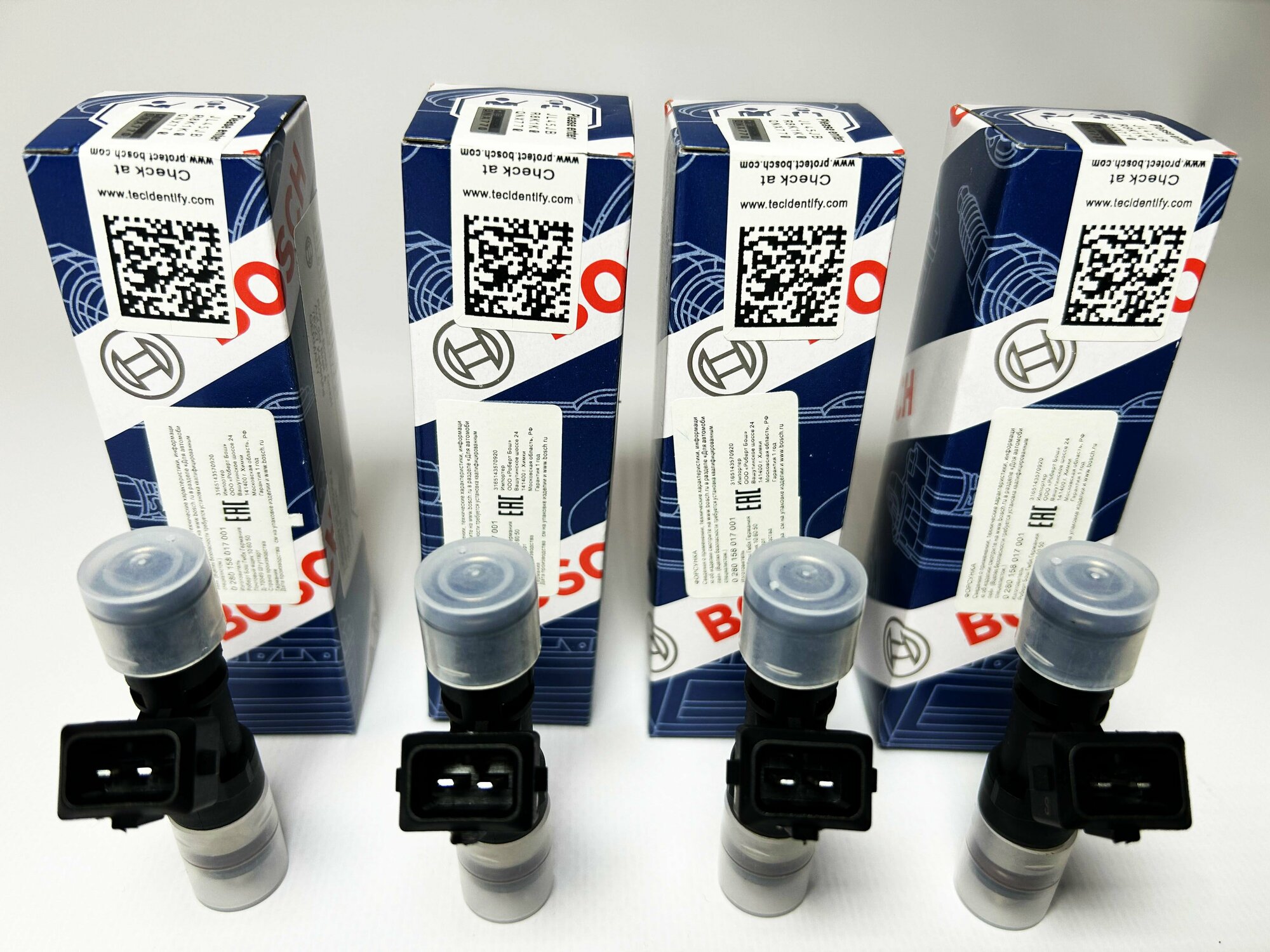 Bosch Инжектор автомобильный, арт. 0280158017-4, 4 шт.