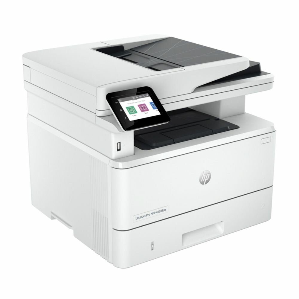 HP LaserJet Pro 4103fdn А4, МФУ, лазерное, черно-белое, 40стр/мин, 1200dpi, 1200МГц, 512Мб, АПД, 100+250, Ethernet /USB, 3050стр/картридж (2Z628A#B19)