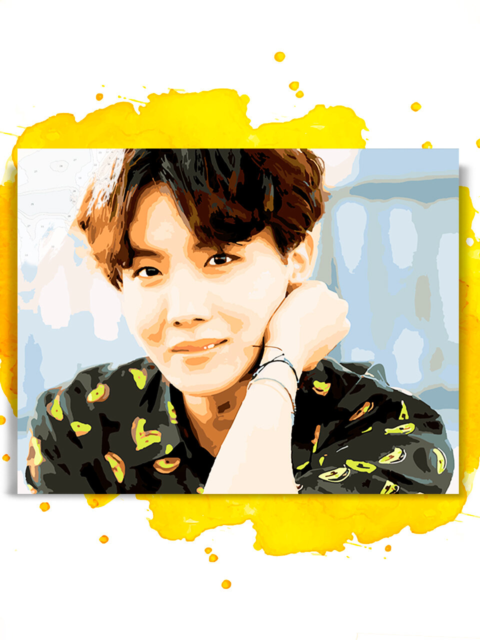 Картина по номерам на холсте BTS Хоби, 30 х 40 см