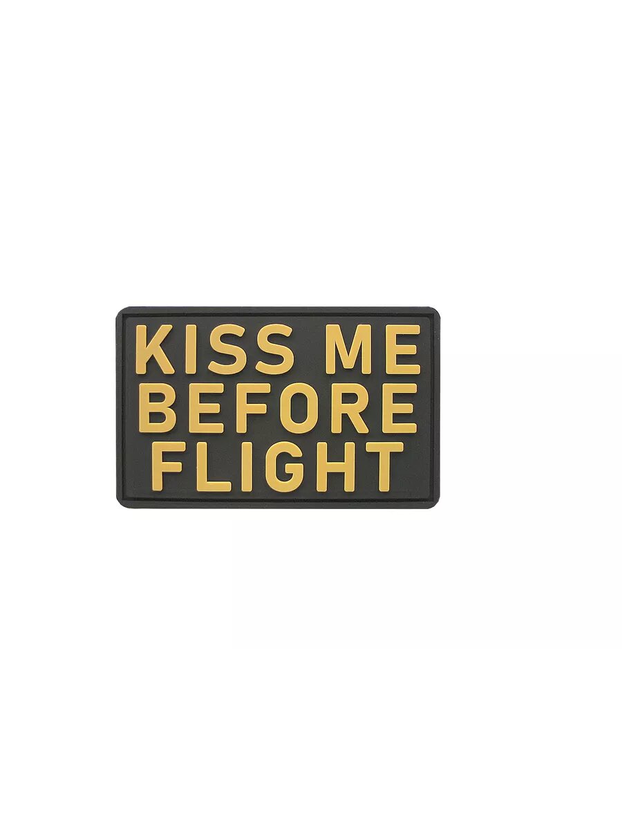 Шеврон на липучке Kiss me before flight
