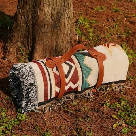 Плед для пикника, DAENERO, 130*180 см, стиль бохо, водоотталкивающий, одеяло, коврик, покрывало, без ремешка