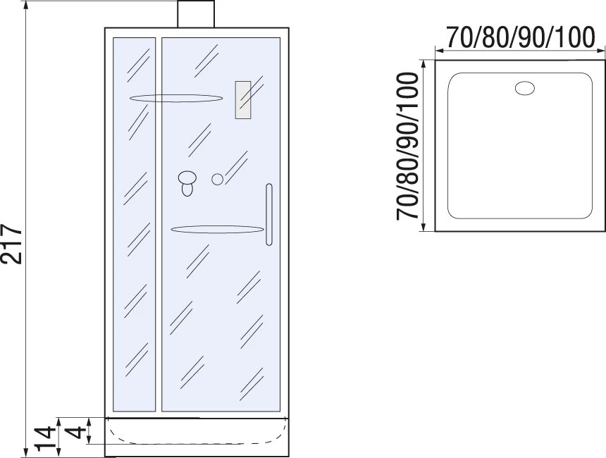 Душевая кабина River Tana б/к 100 10000002997