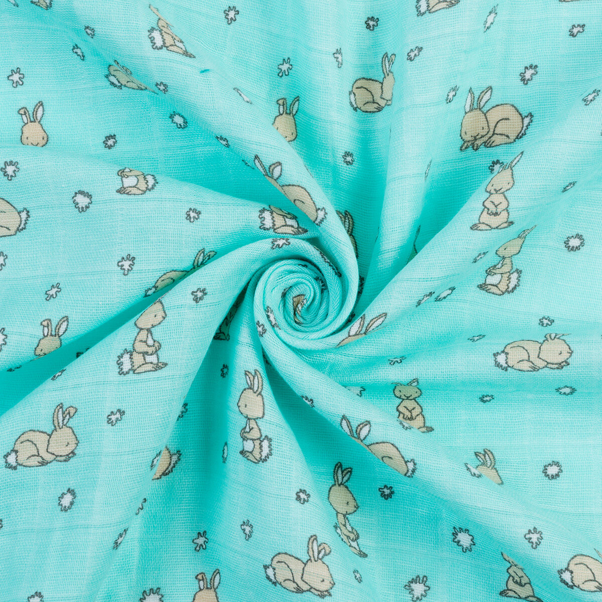 Ткань муслиновая отрез 100x125 см 100% хлопок "PEPPY" SMD EMBRACE, Shannon Fabrics, cotton tails aruba