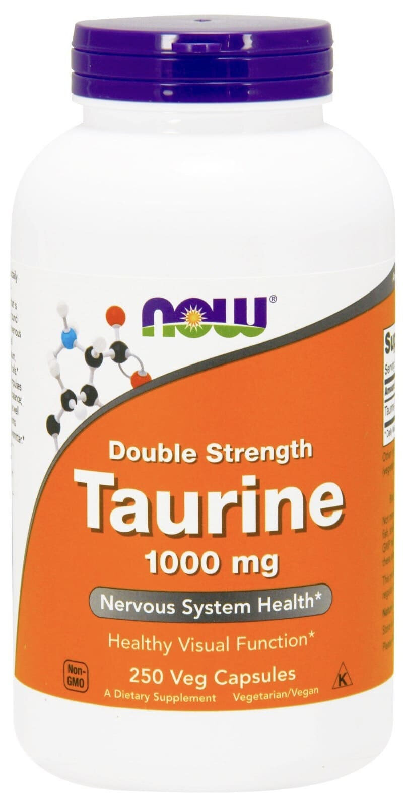 NOW Foods Taurine 1000 mg, НАУ Таурин 1000 мг 250 вег капсул