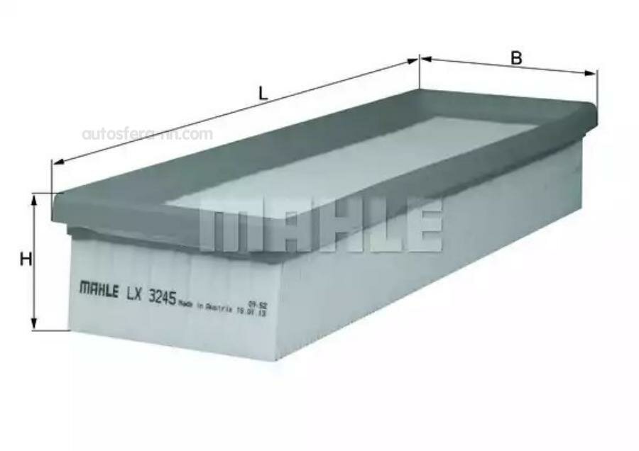 MAHLE LX3245 Фильтр воздушный CITROEN: C3 1.1/1.4 09- PEUGEOT: 207 1.4 06-
