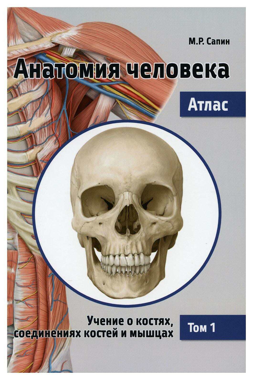 Анатомия человека. Атлас. В 3 т. Т. 1: Учение о костях, соединениях костей и мышцах: Учебное пособие. 2-е изд, перераб