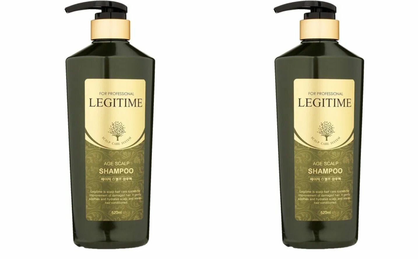 WELCOS Шампунь для волос укрепляющий Legitime Age Scalp Shampoo, 525 мл, 2 шт