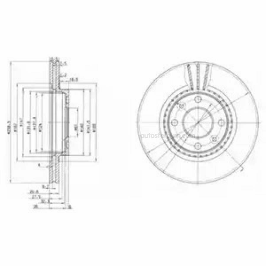 DELPHI BG2625 диск тормозной