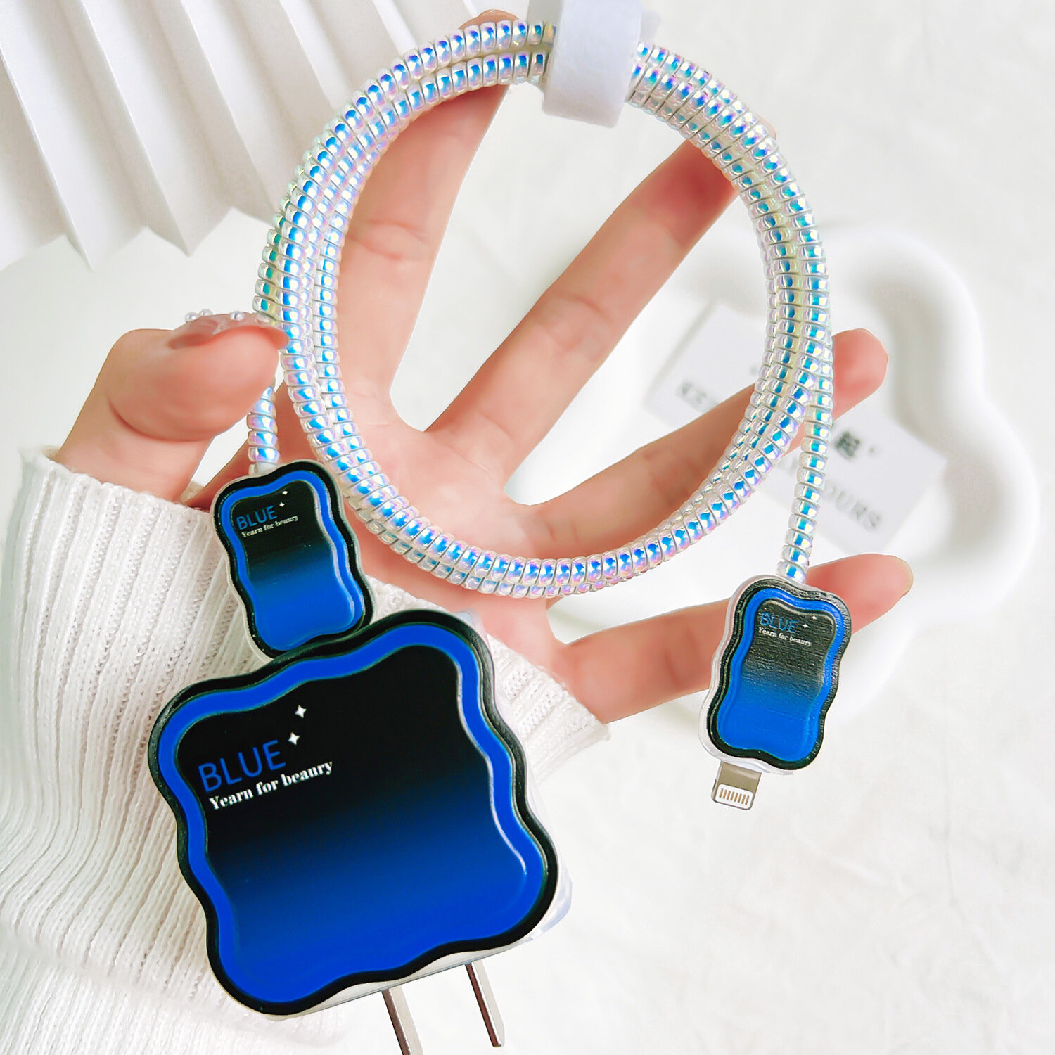 Защитный чехол для зарядного устройства, трехслойный, для Apple, фиолетовый