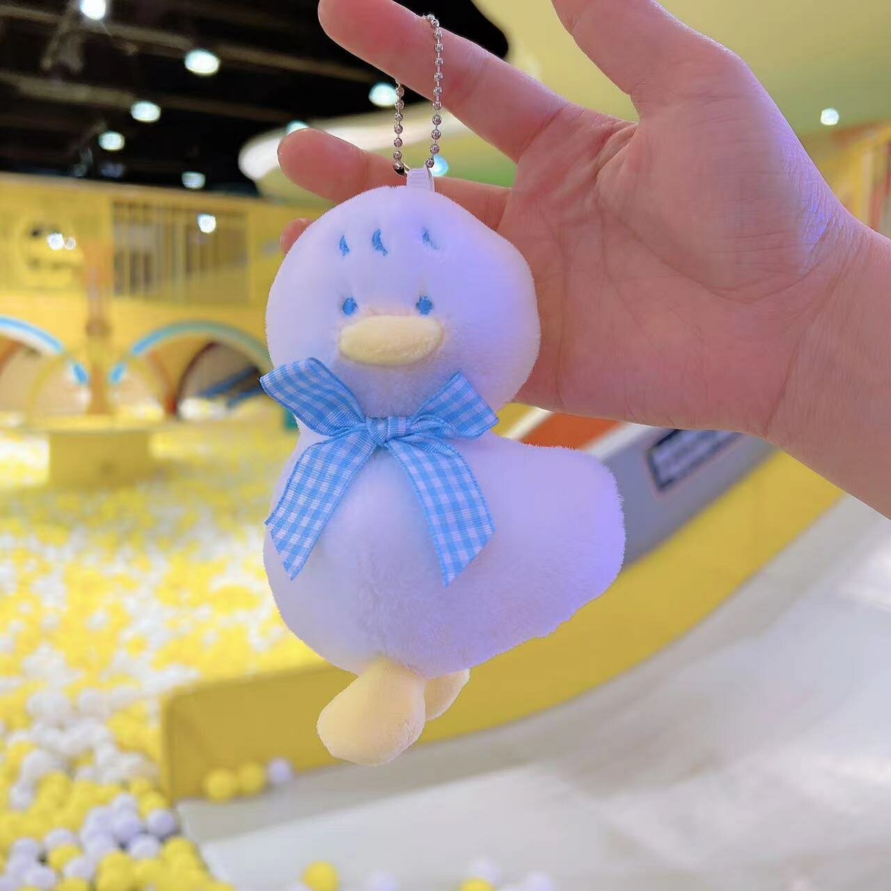 Милая плюшевая сумка для утки кукла дозаправка утка кукла плюшевая игрушка хватается машина кукла Галстук утка белая +