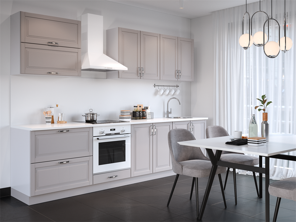 Элана Кухонный гарнитур милана №7 серая Серый