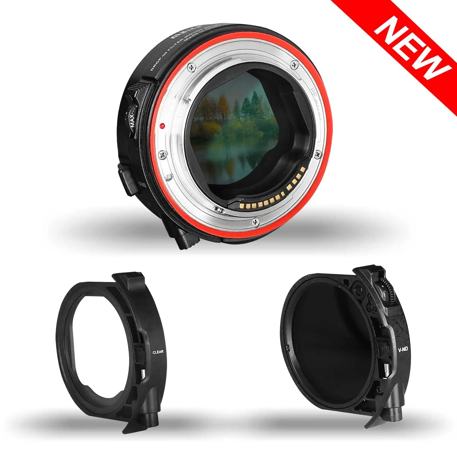 Адаптер Meike MK-EFTR-C для Canon EF/EFS к EOSR с переменным фильтром ND Clear Filter