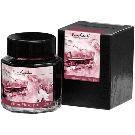 Флакон чернил Pierre Cardin 30мл, серия CITY FANTASY цвет La Havana Vintage Pink (Розовая Гавана)
