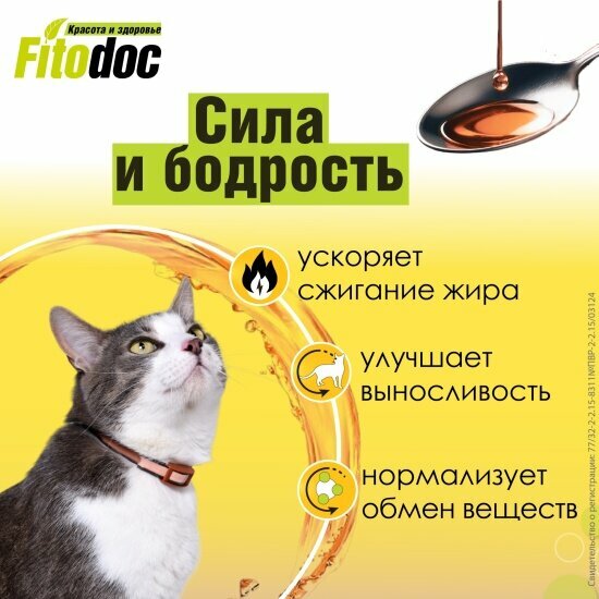 Рыбий жир Авз (агроветзащита) FITODOC для животных 250 мл (стекл. флакон) — фото 1