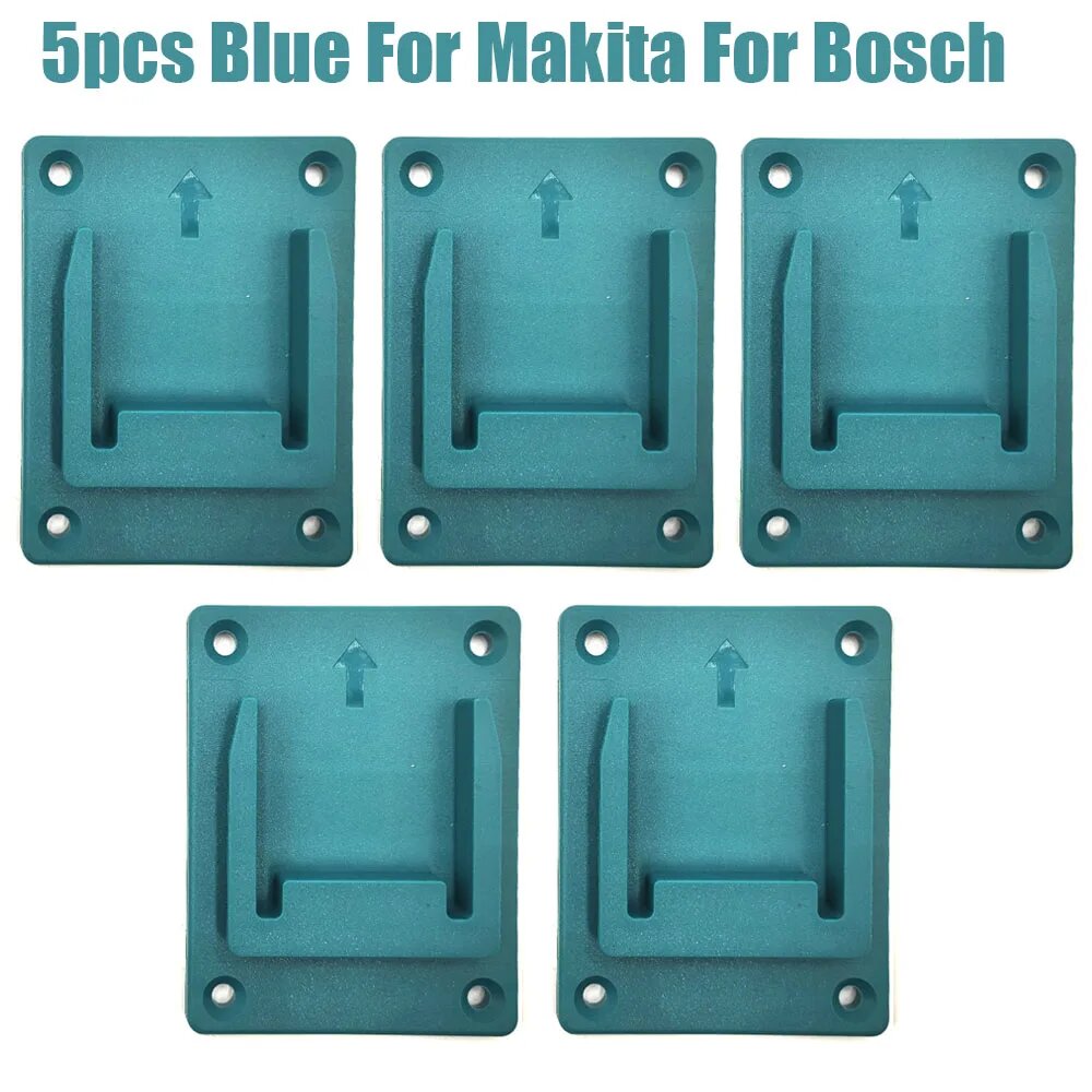Настенный кронштейн для аккумуляторов Makita Bosch, 5шт, синий