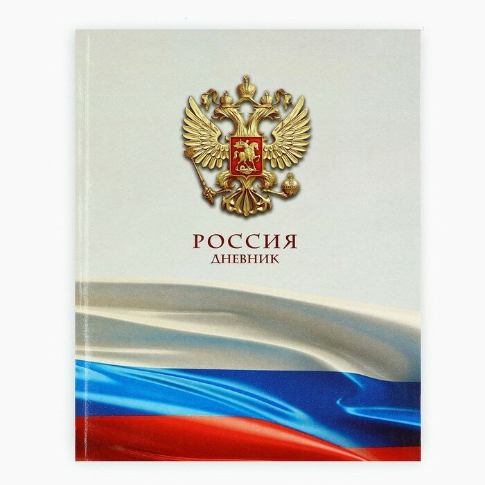 Дневник школьный для 1-11 класса, в интегральной обложке, 40 л. «Российский флаг»