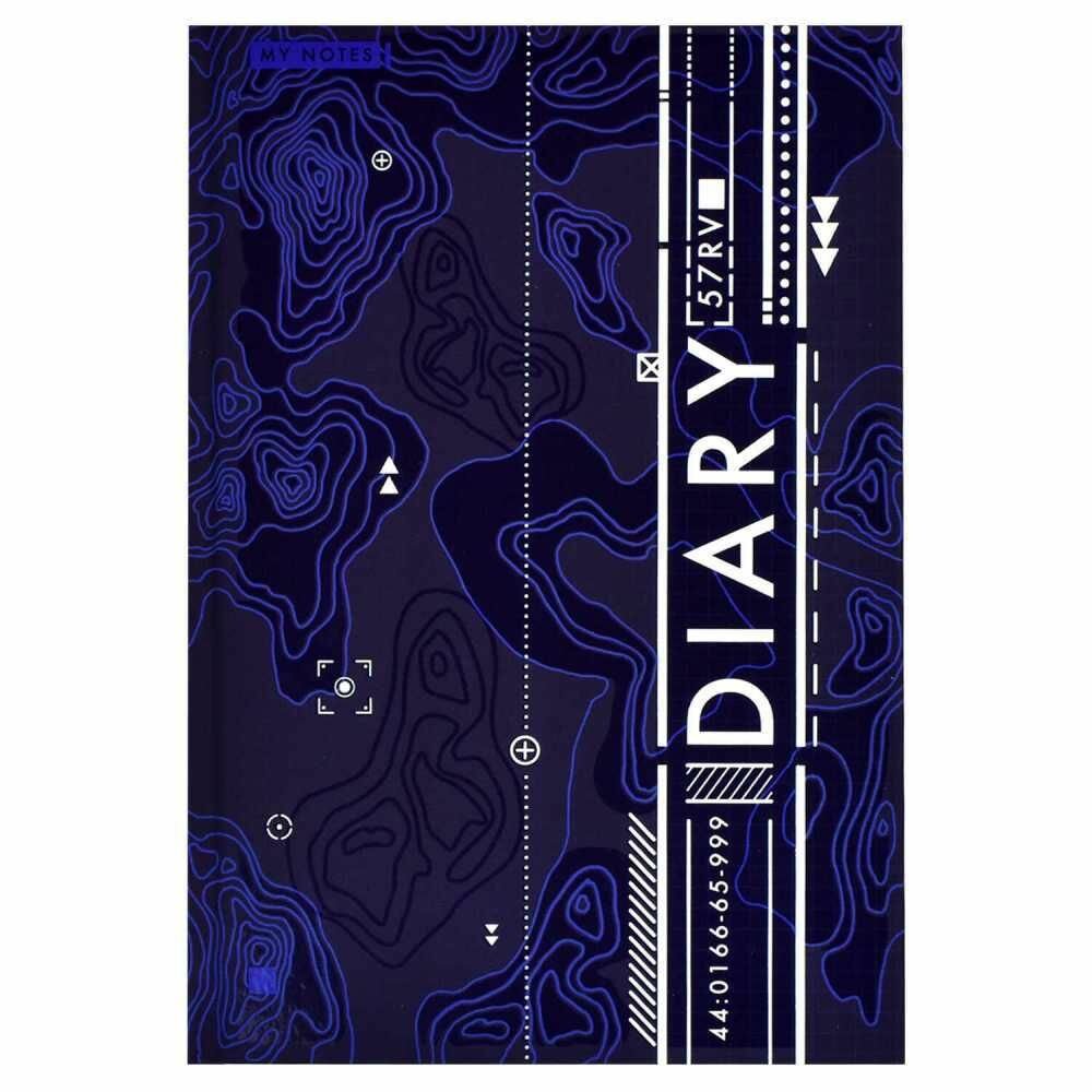 Ежедневник недатированный DIARY, А5, 80 листов, твёрдый переплёт, белый офсет