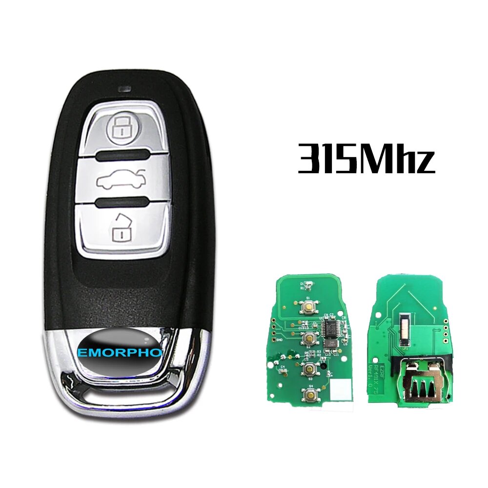 Пульт дистанционного управления emорто 8T0959754C 8T0959754D для Audi 2008 2009 2010 2011 2012 2013 2014 Q5 A4 A4L A5 8K0959754G 8K0959754E 315MHZ