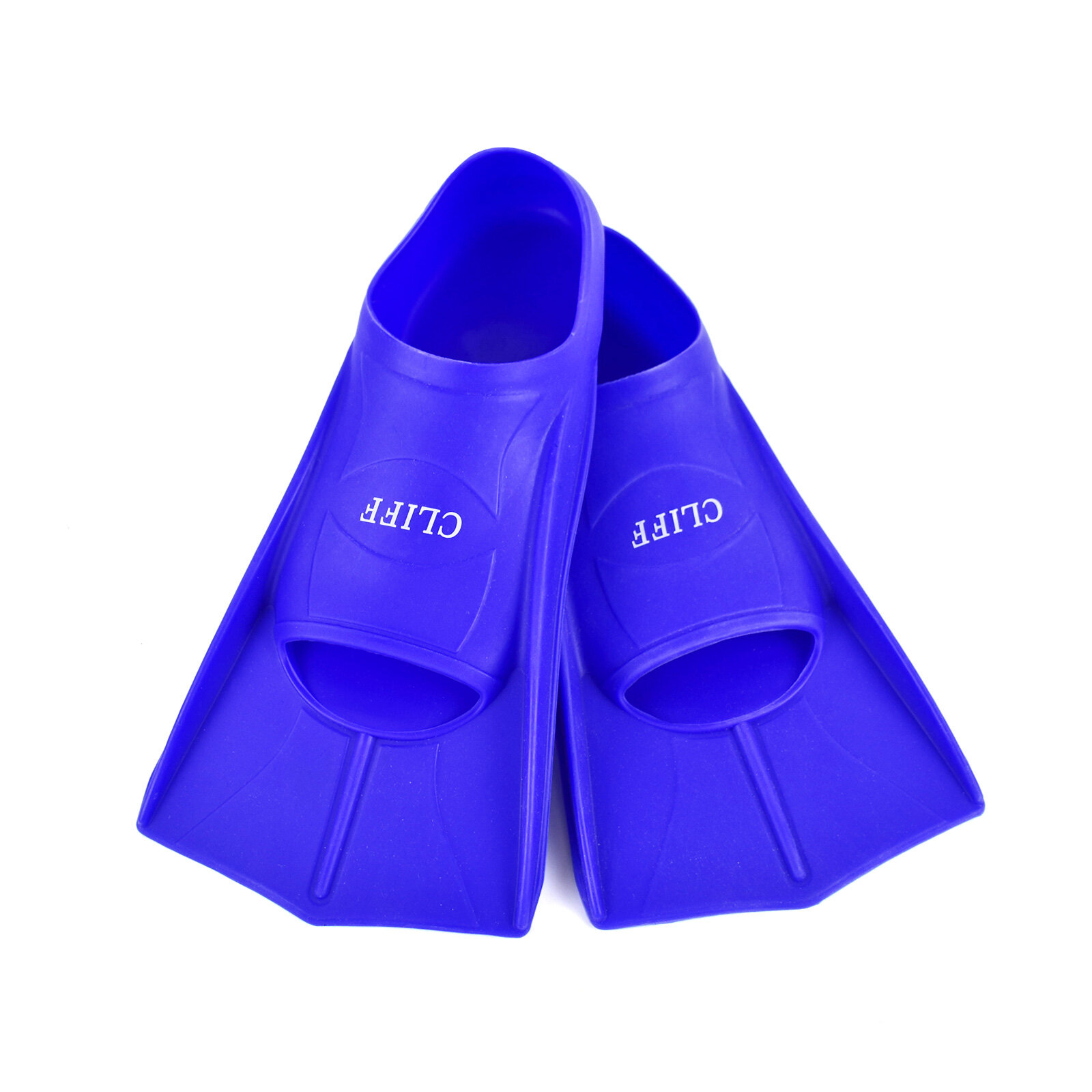 Ласты для бассейна, короткие CLIFF р.33-35 (S), 222 синие, с открытым носком