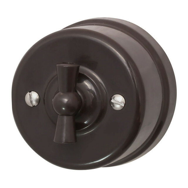 BIRONI Лизетта коричневый переключатель 1-клавишный вертушок для бытовой техники