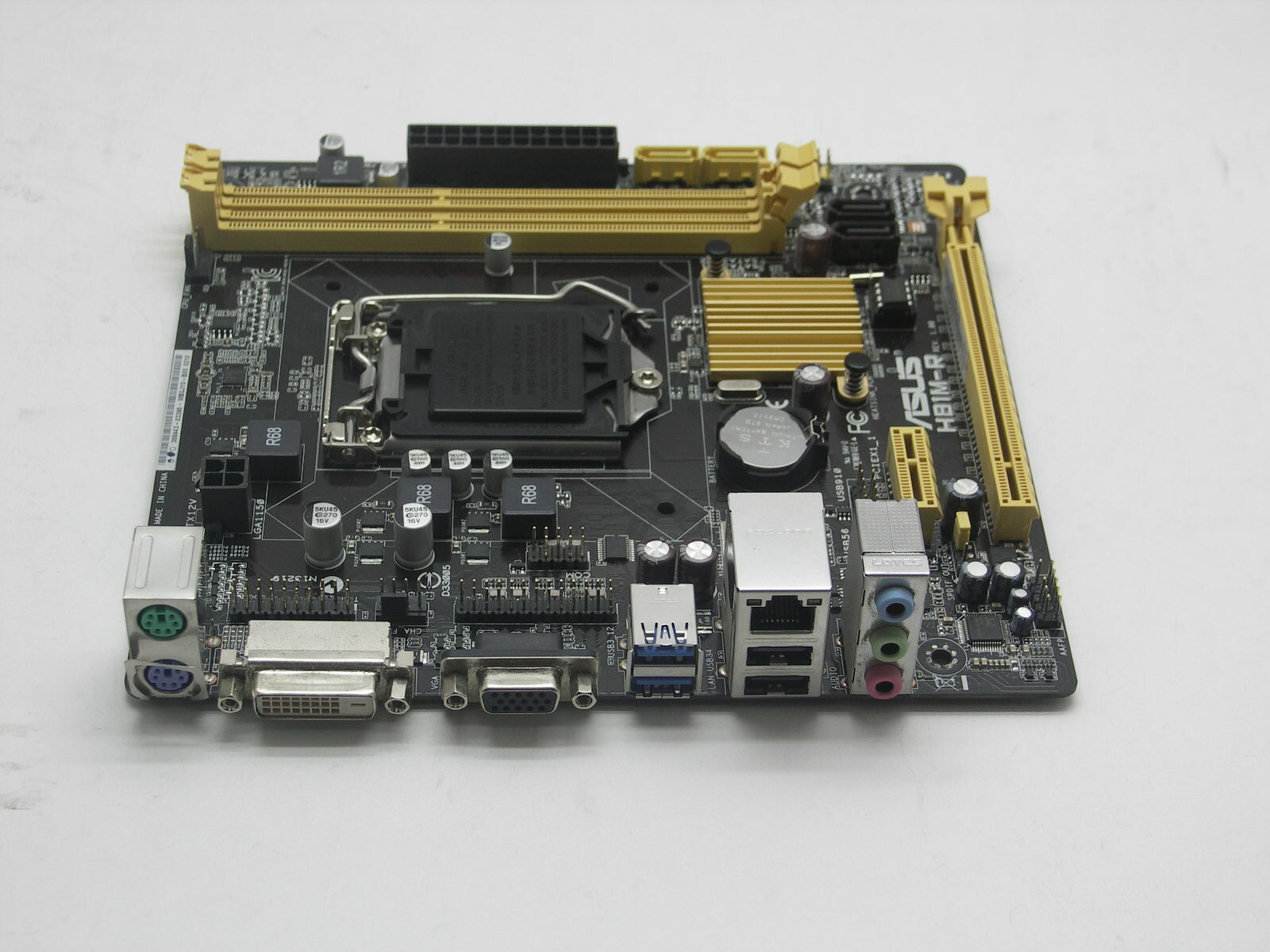 Материнская плата S-1150 ASUS H81M-R REV.1.00, H81/2xDDR3/SATA/Lan/VGA/DVI/Sb/USB3.0/mATX